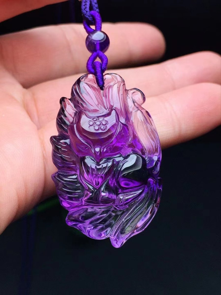 Citrine and amethyst fox with nine tails – Faith’s Treasures